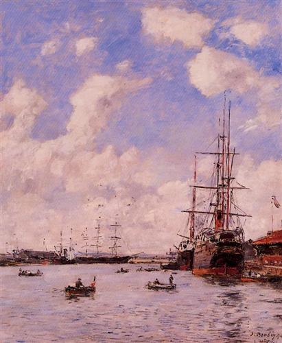 The Floating Bridge, Southampton - L. S. Lowry作品,无水印高清图 - 麦田艺术