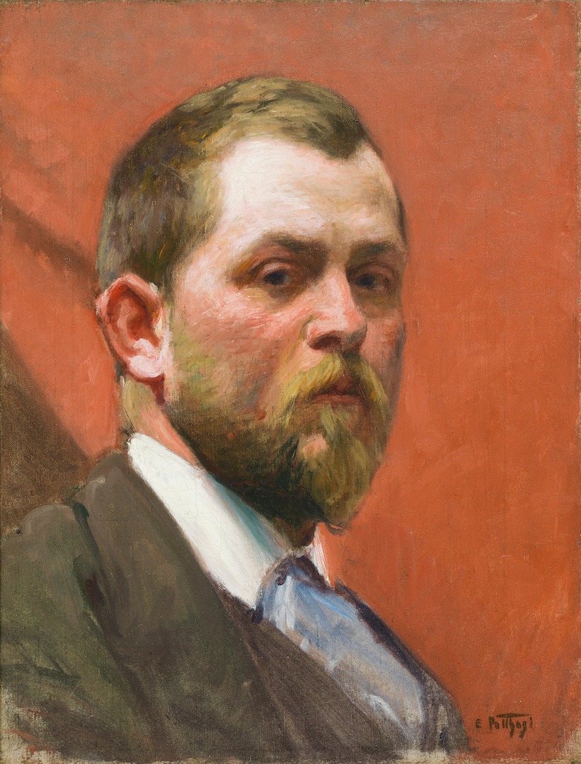 Self-portrait - Edward Henry Potthast作品,无水印高清大图 - 麦田艺术