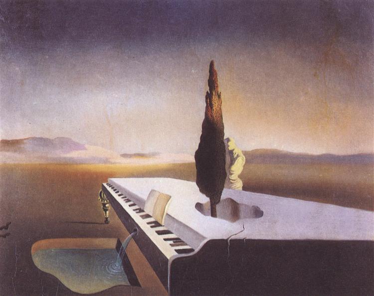 Necrophiliac Fountain Flowing from a Grand Piano - 萨尔瓦多·达利作品,无水印高清大图 - 麦田艺术 Necrophiliac Fountain Flowing from a Grand Piano - 萨尔瓦多·达利作品,无水印高清大图 - 麦田艺术