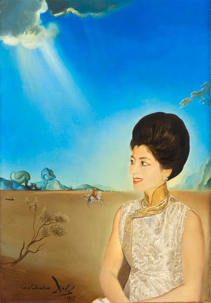 Portrait of Mon Ling Yu Landegger, (1964) - 萨尔瓦多·达利作品,无水印高清大图 - 麦田艺术