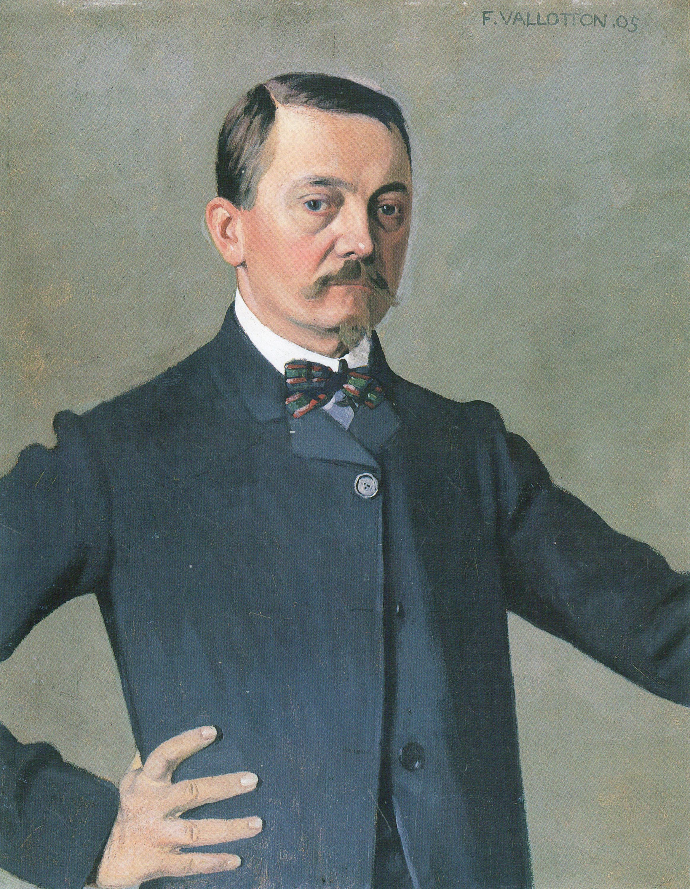 Self-portrait - Felix Vallotton作品,无水印高清大图 - 麦田艺术