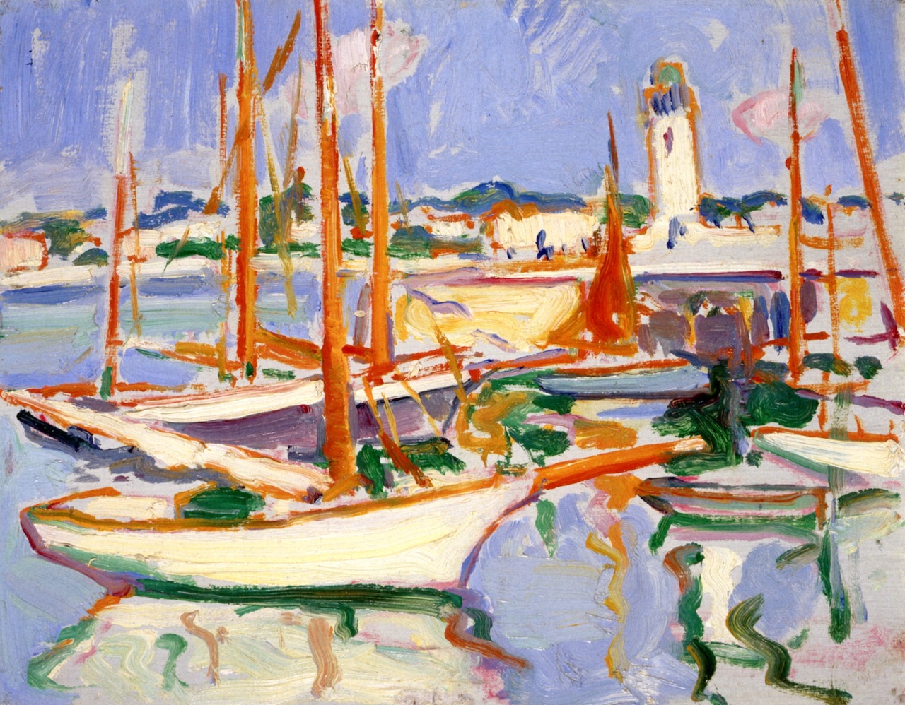 Boats at Royan - Samuel Peploe作品,无水印高清大图 - 麦田艺术