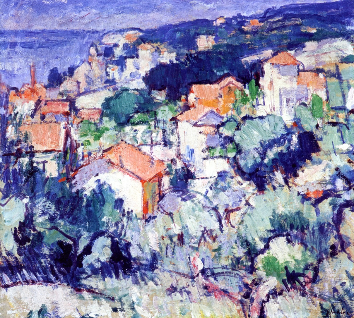 Landscape, South of France - Samuel Peploe作品,无水印高清大图 - 麦田艺术