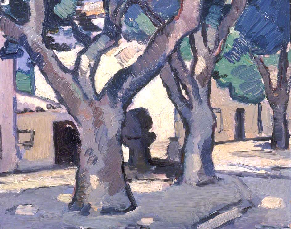 Trees at Cassis - Samuel Peploe作品,无水印高清大图 - 麦田艺术