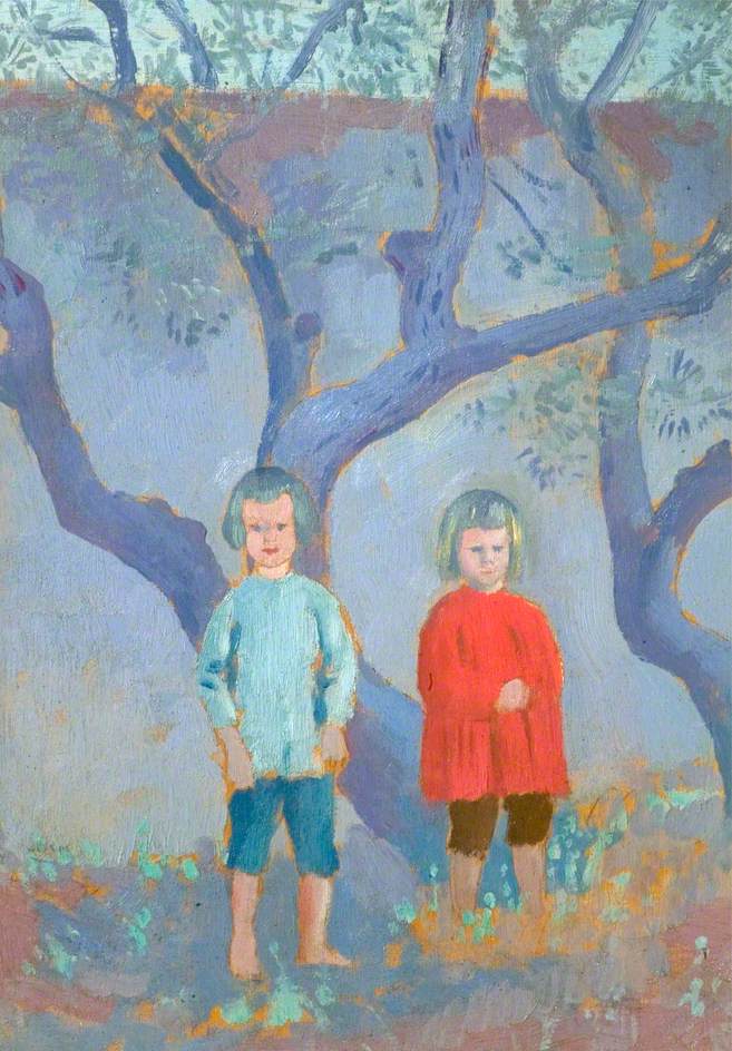 Edwin and Romilly - Augustus John作品,无水印高清大图 - 麦田艺术