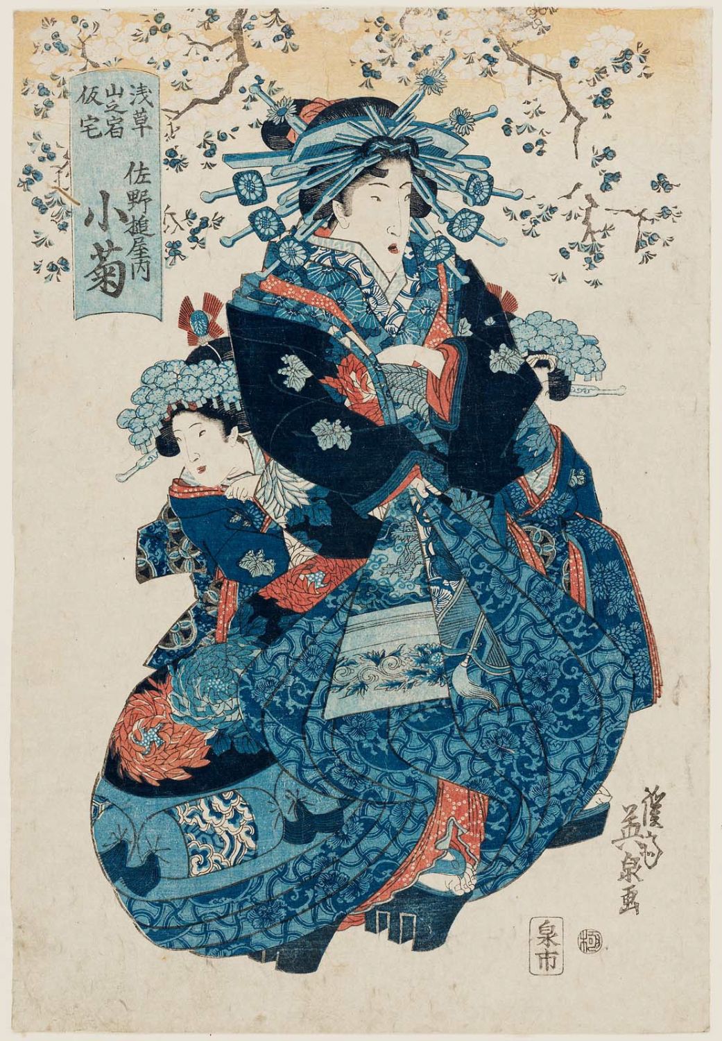 Kogiku - 溪斋英泉作品,无水印高清大图 - 麦田艺术