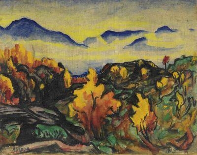 Ascona im Herbst - Arthur Segal作品,无水印高清图 - 麦田艺术