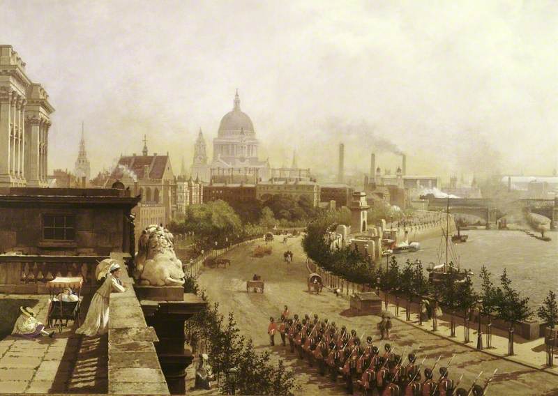 The Embankment, London - John O'Connor作品,无水印高清图 - 麦田艺术