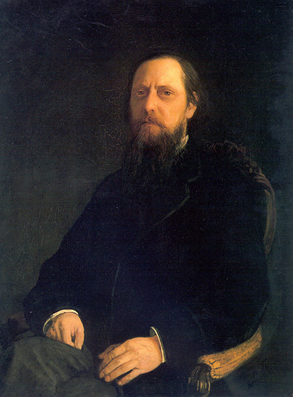 Portrait of the Author Mikhail Saltykov-Shchedrin - Nikolai Ge作品,无水印高清图 ...