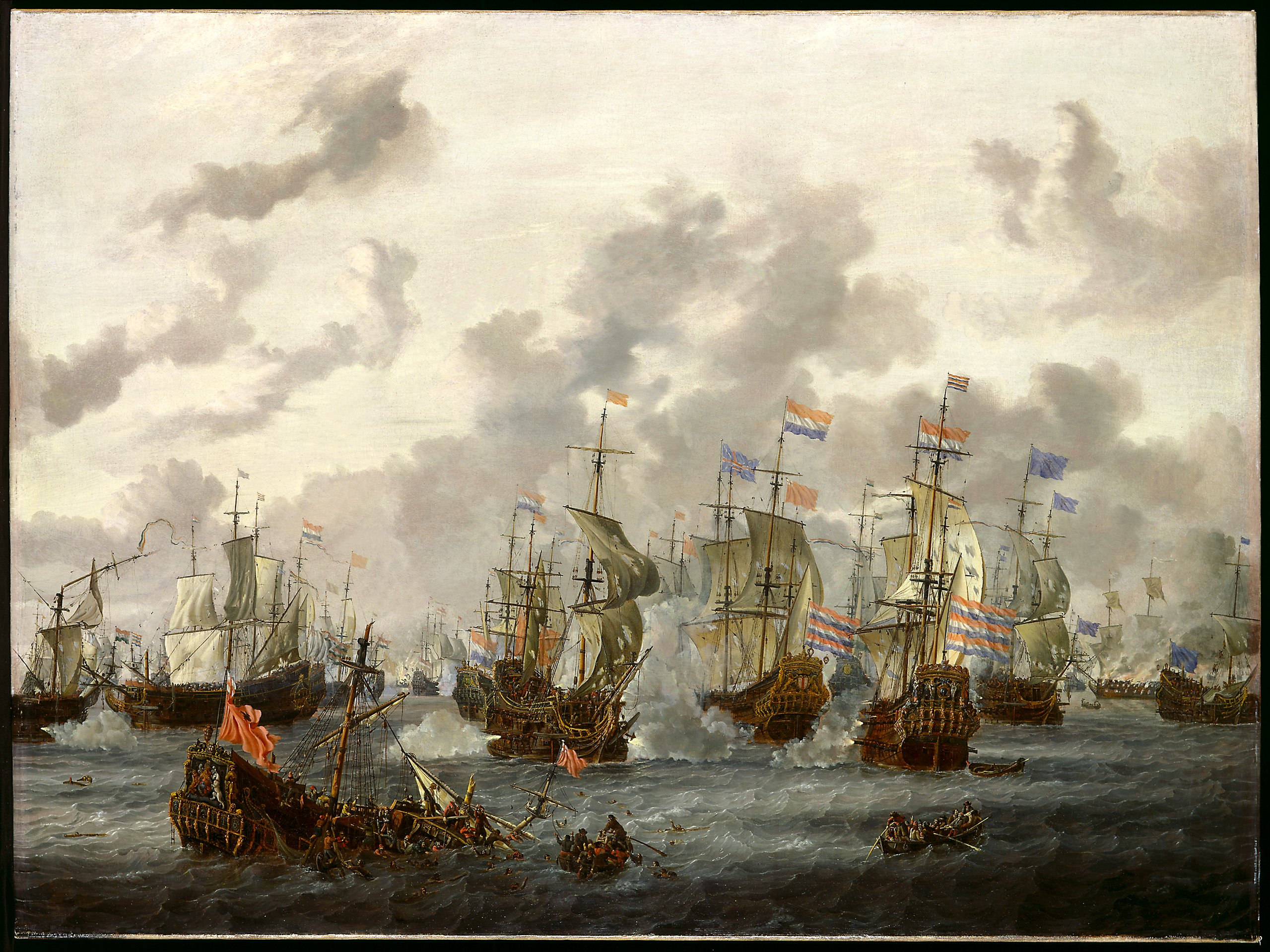 The Four Days’ Battle - Abraham Storck作品,无水印高清图 - 麦田艺术