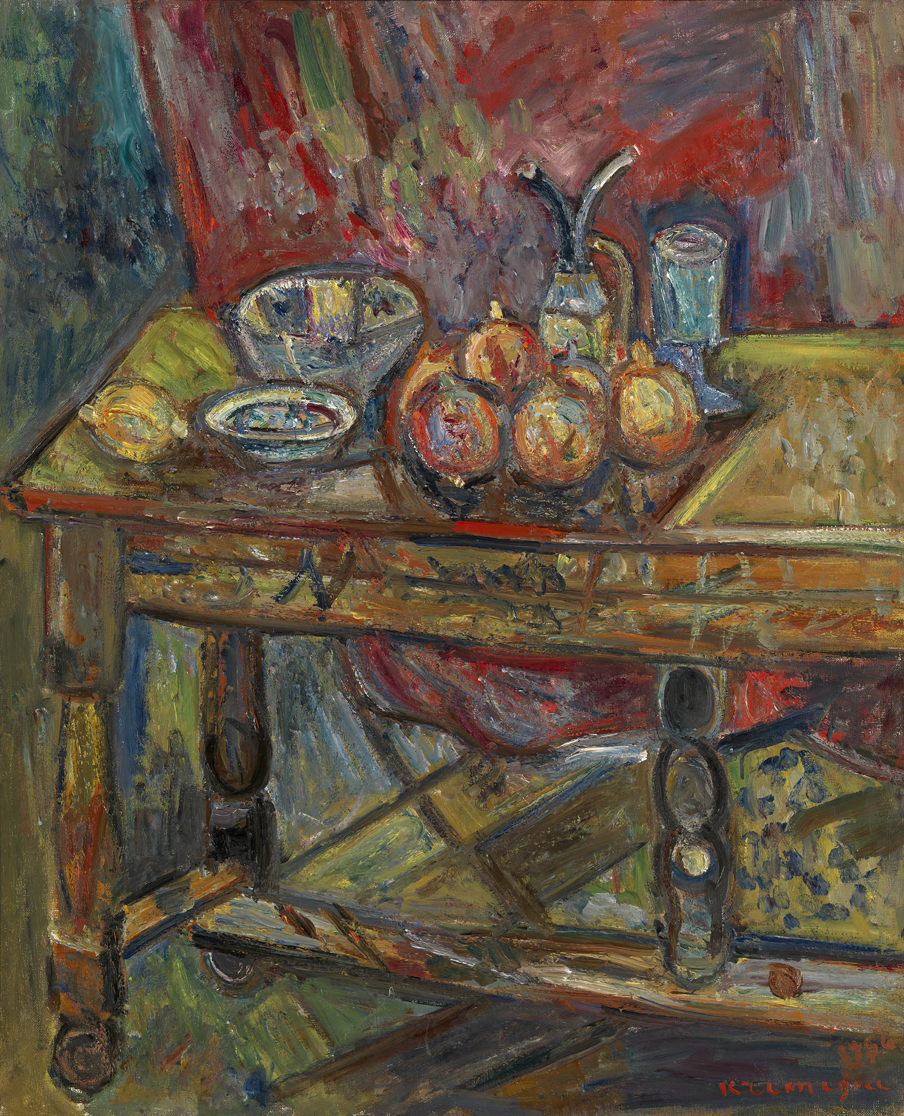 Still Life with a Table - Pinchus Kremegne作品,无水印高清图 - 麦田艺术
