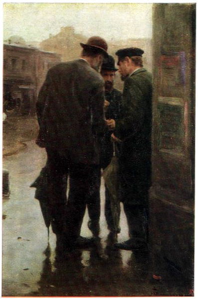 Conversation - Mykola Pymonenko作品,无水印高清图 - 麦田艺术