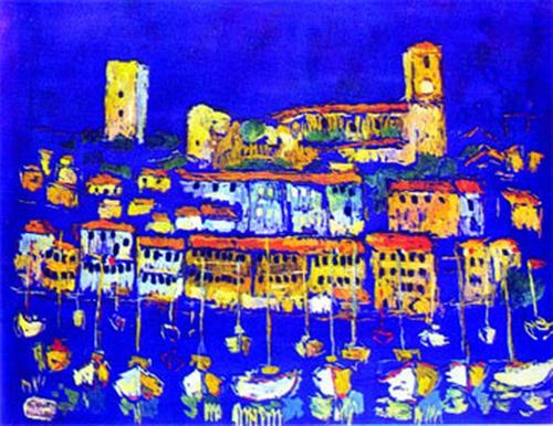 Artist over Vitebsk - 马克·夏加尔Marc Chagall作品,无水印高清大图 - 麦田艺术