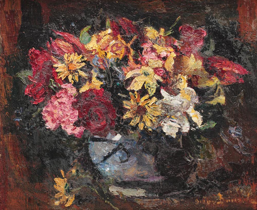 Vase with Field Flowers - Octav Bancila作品,无水印高清图 - 麦田艺术