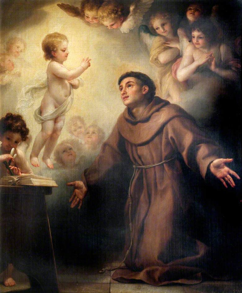The Infant Christ Appearing to Saint Anthony of Padua - Anton Raphael ...