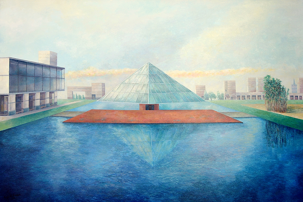 Pyramid in Shanghai - Consuelo Hernández作品,无水印高清图 - 麦田艺术