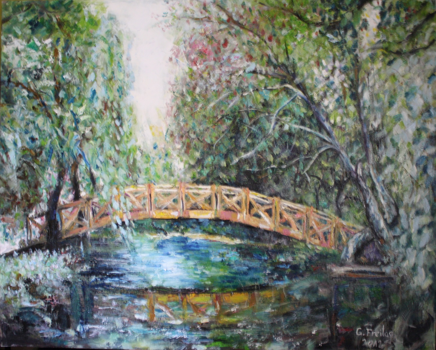 Bridge on the Seugne - Gazmend Freitag作品,无水印高清图 - 麦田艺术