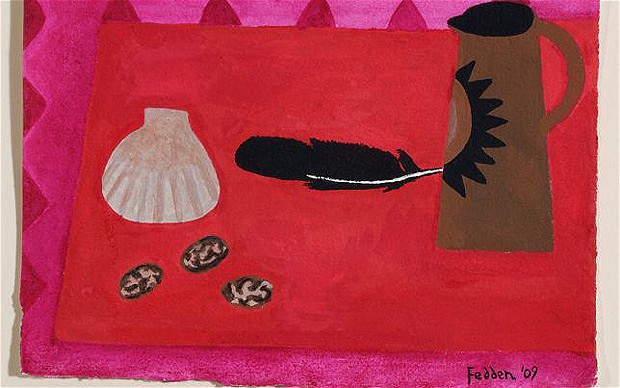 Red Table, Brown Jug - Mary Fedden作品,无水印高清图 - 麦田艺术