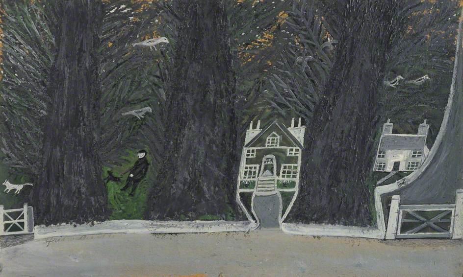Cottages in a Wood, St Ives - Alfred Wallis作品,无水印高清图 - 麦田艺术
