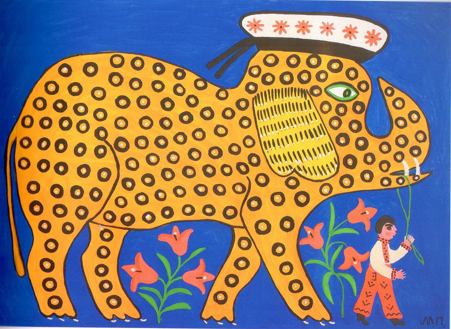 The Little Elephant Who Wanted to Be a Sailor - Maria Primachenko作品,无水印 ...