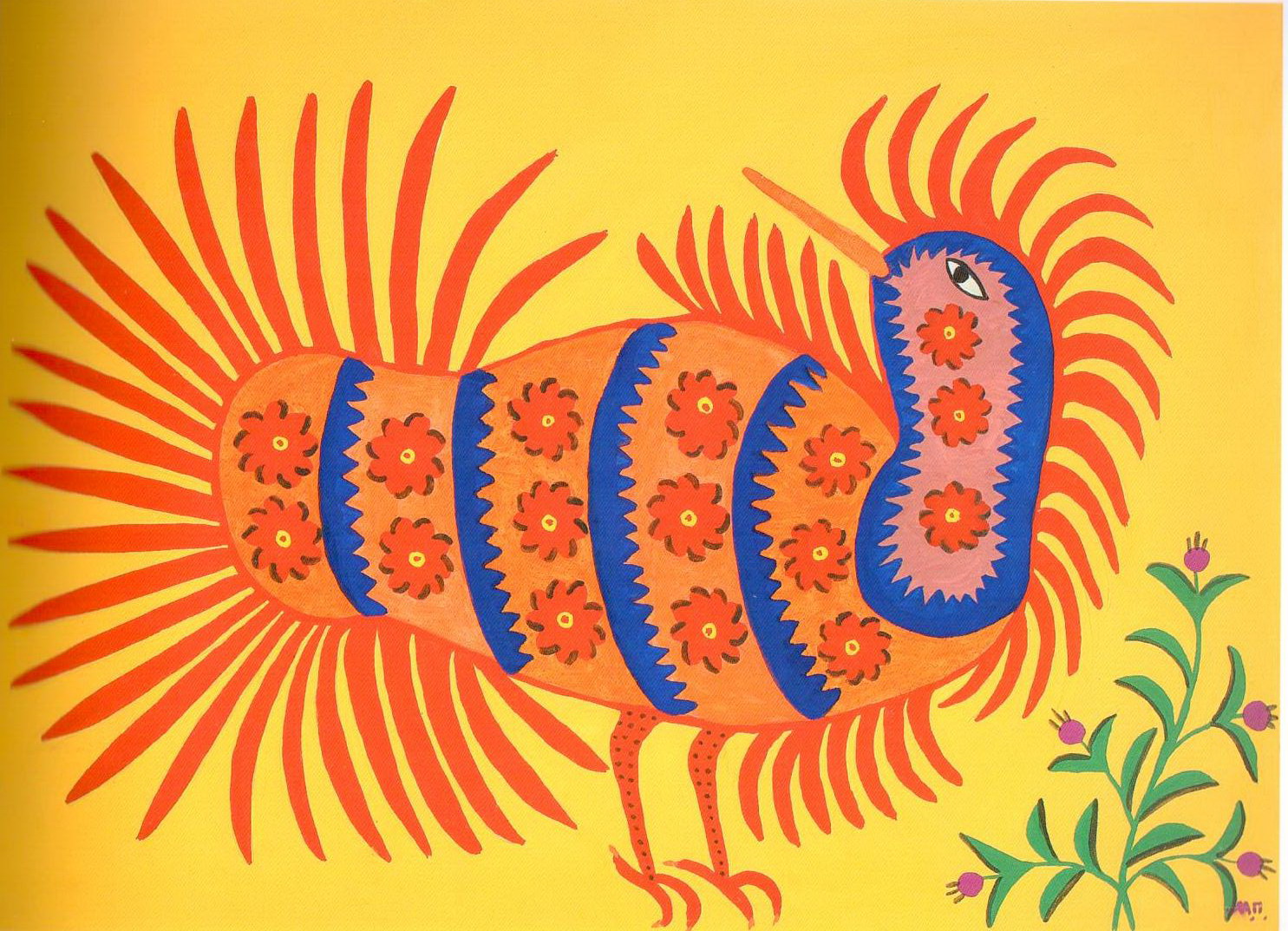 The Lark - Maria Primachenko作品,无水印高清图 - 麦田艺术