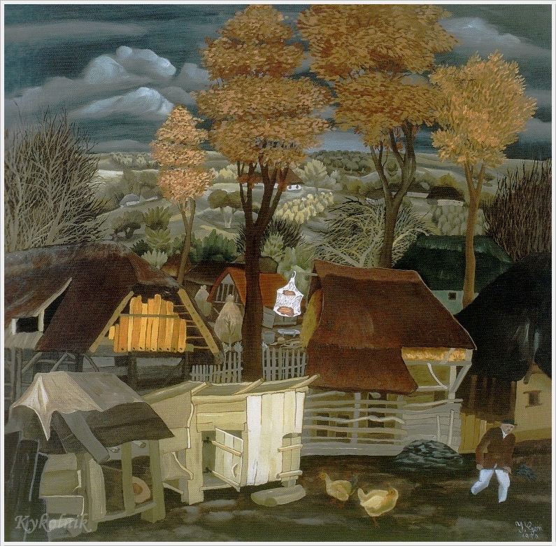 Djuras backyard - Ivan Generalic作品,无水印高清图 - 麦田艺术