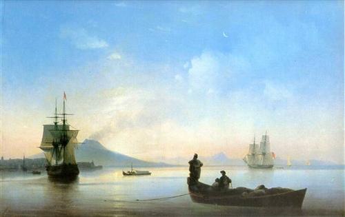 The Mew Stone at the Entrance of Plymouth Sound - 透纳作品J.M.W. Turner,无水印 ...