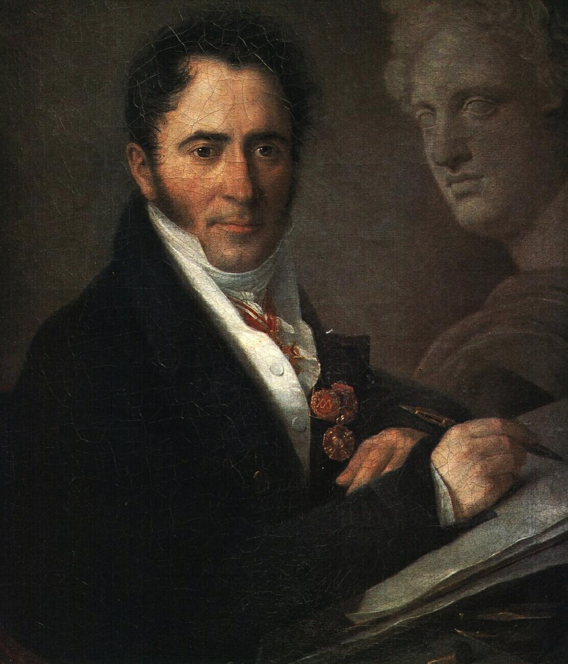 Portrait of the Artist N.I. Utkin with a Pencil - Vasily Tropinin作品,无水印 ...