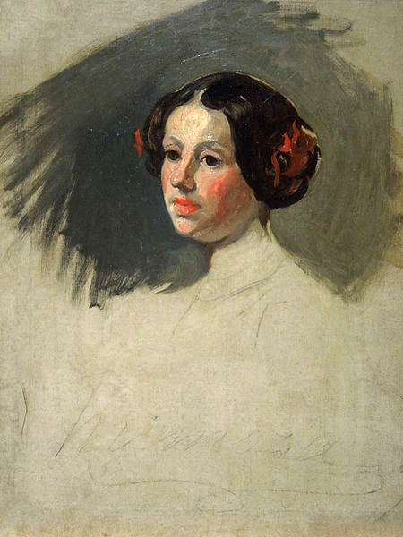 Portret Marii Michałowskiej - Piotr Michałowski作品,无水印高清图 - 麦田艺术