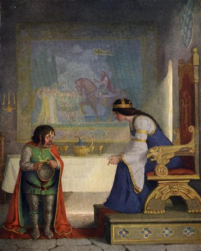 Princess Parizade Bringing Home the Singing Tree - Maxfield Parrish作品,无 ...