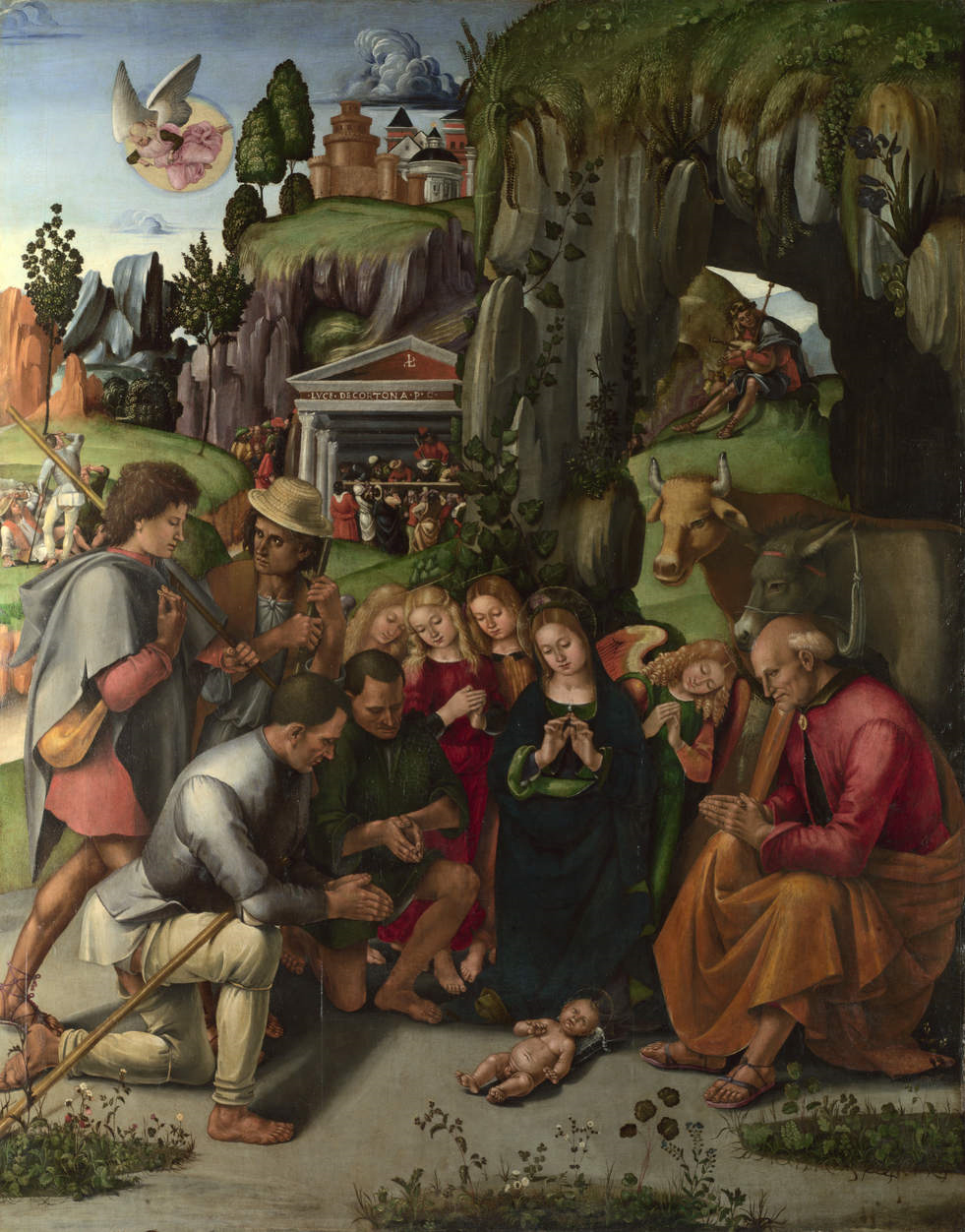 Adoration of the Shepherds - Luca Signorelli作品,无水印高清图 - 麦田艺术