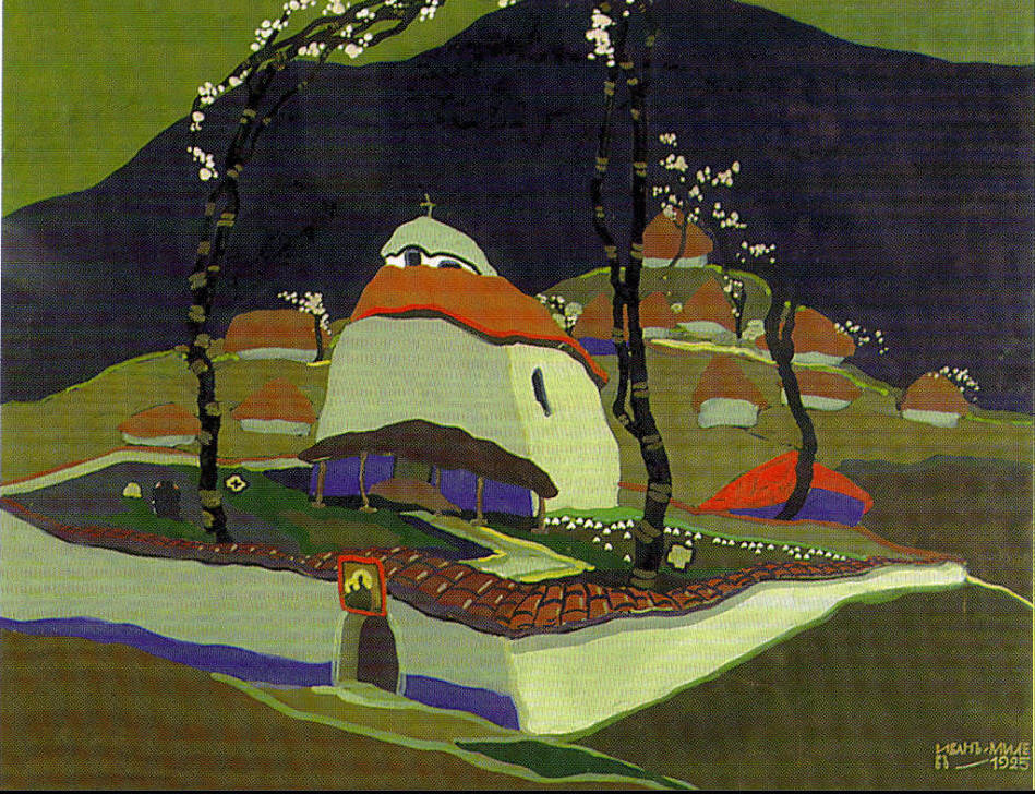 The Maglizh monastery - Ivan Milev作品,无水印高清图 - 麦田艺术