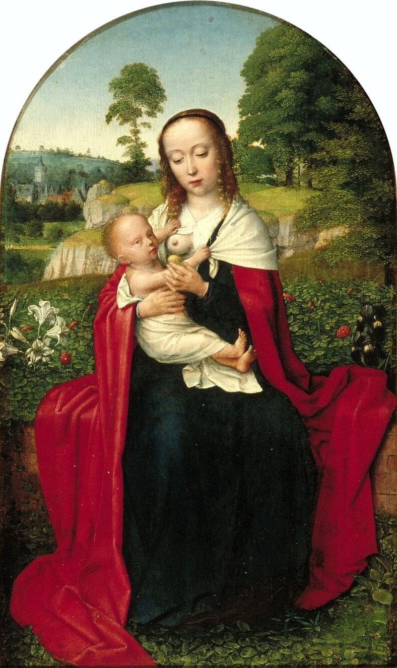 The Virgin and Child in a Landscape - Gerard David作品,无水印高清图 - 麦田艺术