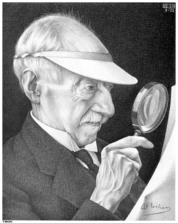 Portrait of G.A. Escher - M.C. Escher 作品高清图 - 麦田艺术