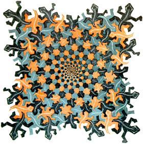 Regular Division of The Plane III - M.C. Escher 作品高清大图 - 麦田艺术