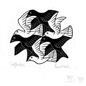 Lizards - M.C. Escher 作品高清大图 - 麦田艺术