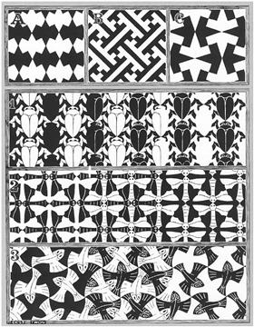 Horses and Birds - M.C. Escher 作品高清图 - 麦田艺术