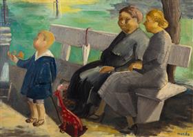 Katia reading - Balthus油画作品,无水印高清大图 - 麦田艺术