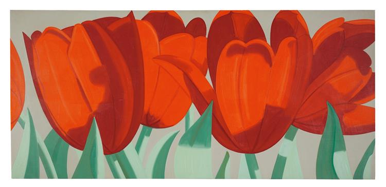 Red Tulips - Alex Katz 作品高清大图 - 麦田艺术