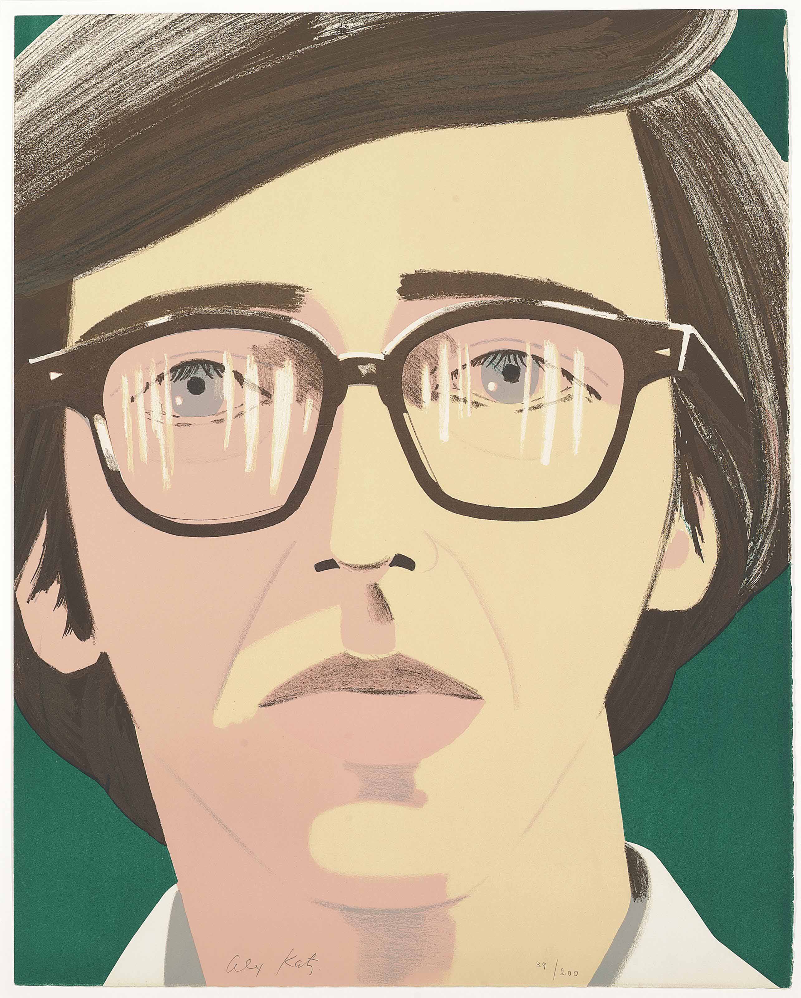 Portrait of a Poet. Kenneth Koch - Alex Katz 作品高清大图 - 麦田艺术