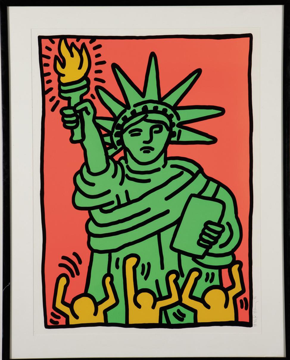 Statue of Liberty - Keith Haring 作品高清大图 - 麦田艺术