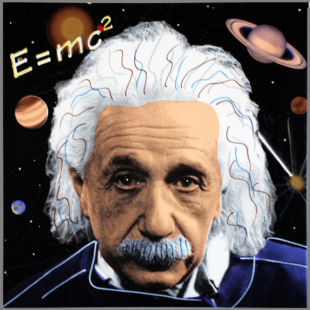 Einstein, 2004 - Steve Kaufman 作品高清图 - 麦田艺术