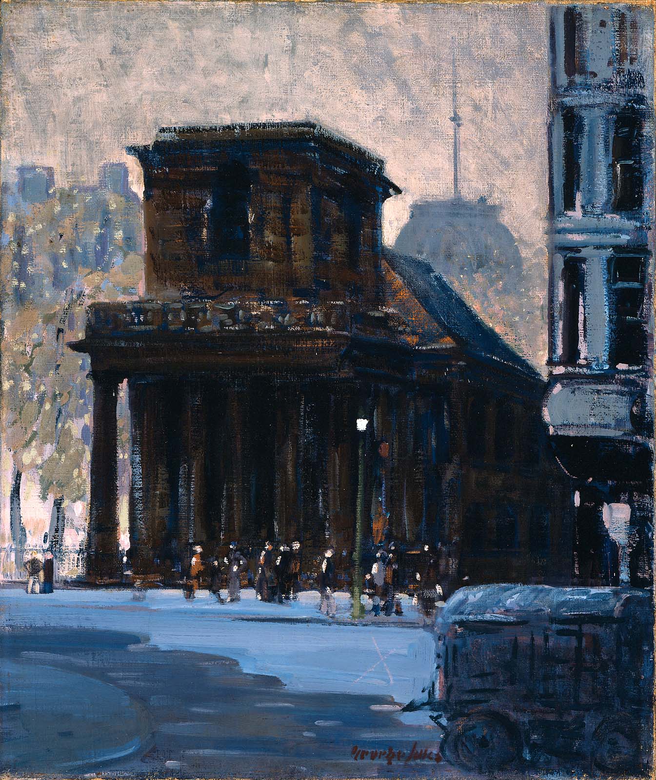 King's Chapel, Boston - George Luks 作品高清大图 - 麦田艺术