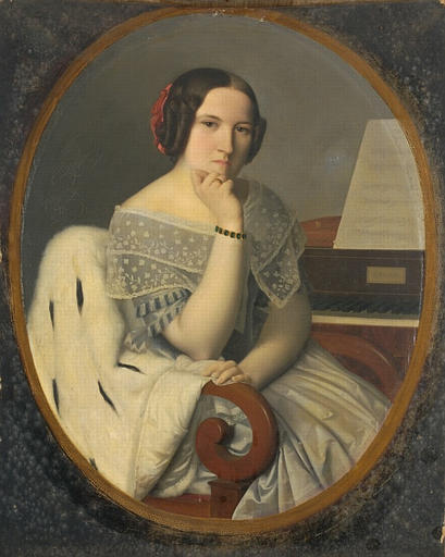 Portrait of Céphise Picou, Sister of the Artist - Henri-Pierre Picou 作品 ...