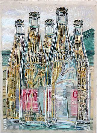 Still Life with Basket, Jug and Fruits - Pinchus Kremegne作品,无水印高清图 - 麦田艺术